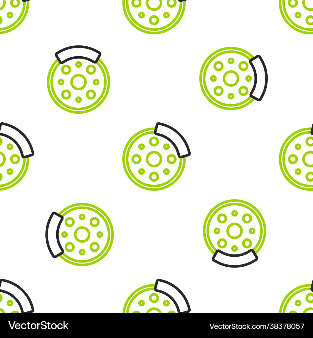 Line bicycle brake disc icon isolated seamless Vector Image