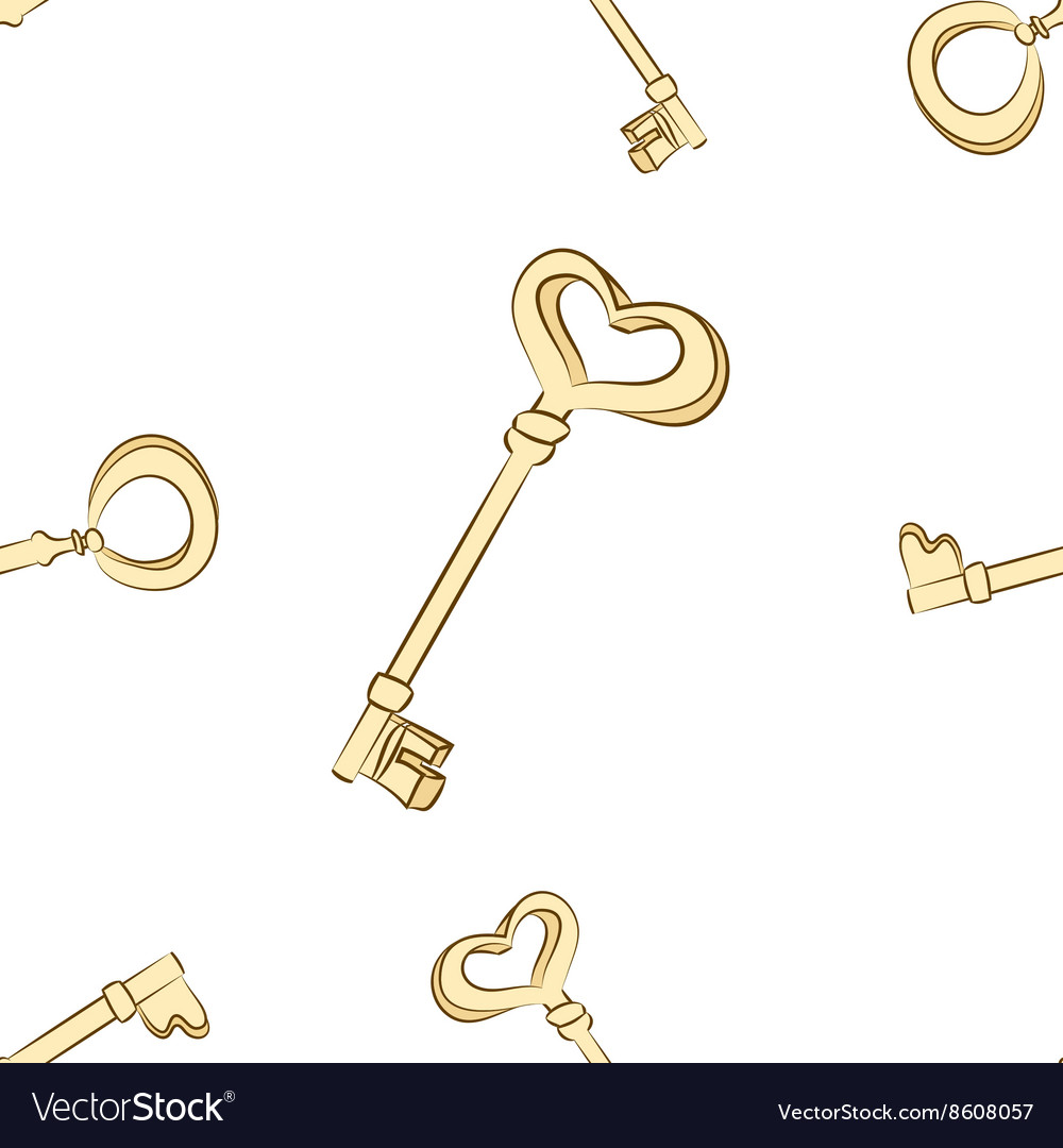 Seamless keys pattern Royalty Free Vector Image