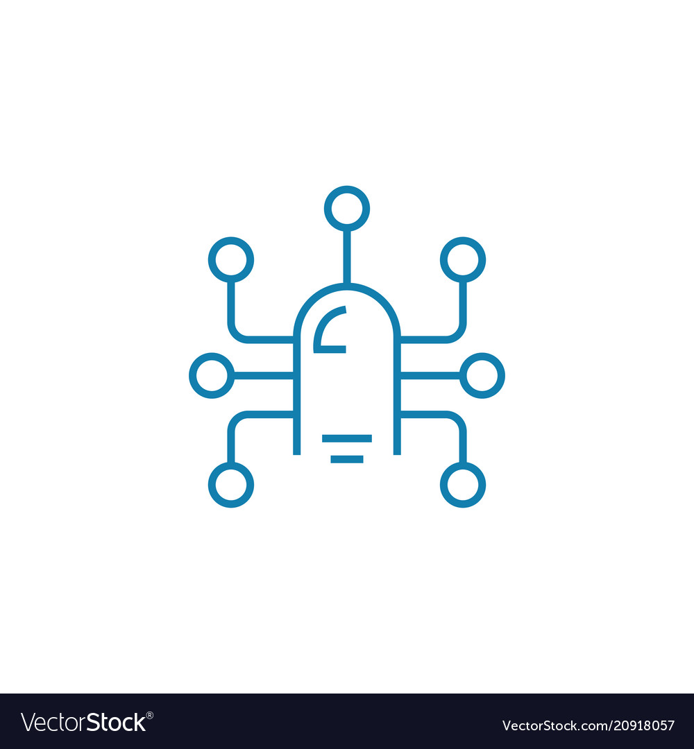 Sensor technology linear icon concept sensor Vector Image