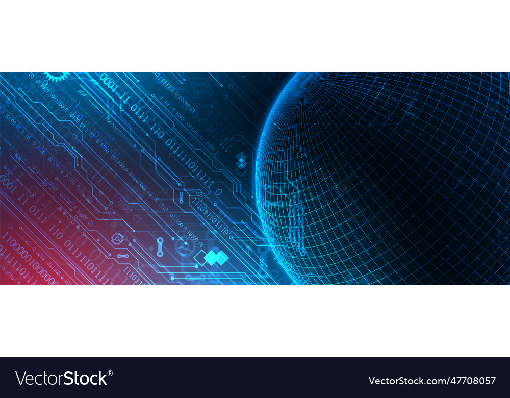 Sphere theme digital technology background Vector Image