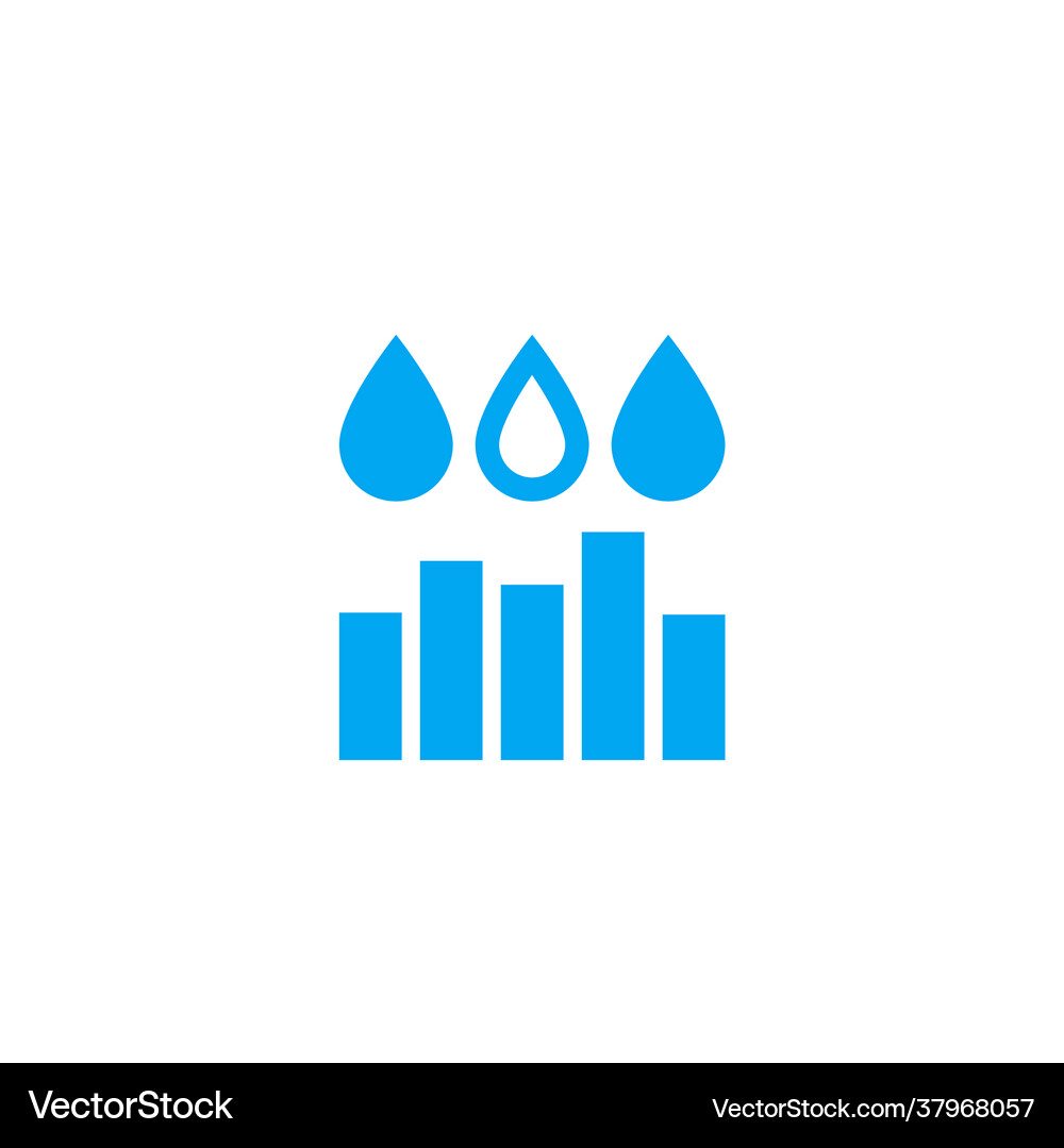 Water level and humidity icon on white Royalty Free Vector
