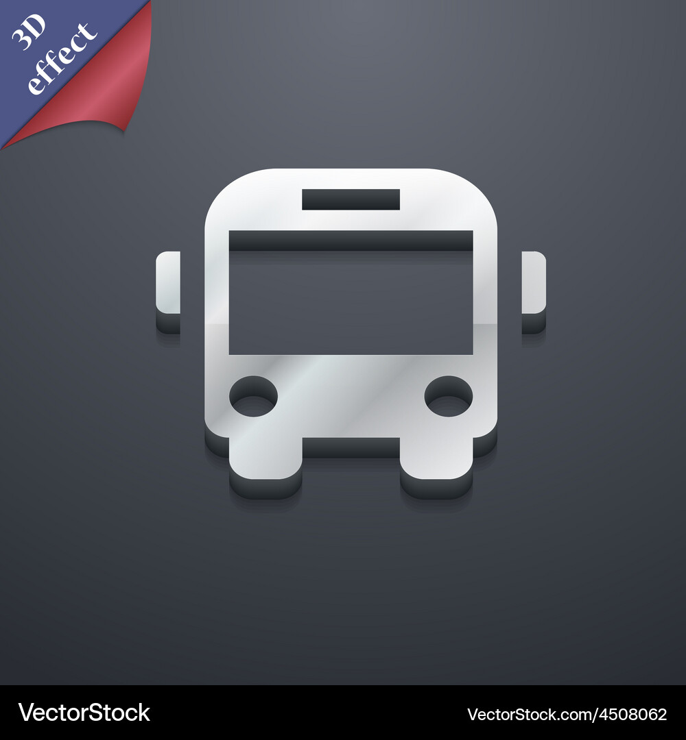 Bus icon symbol 3d style trendy modern design Vector Image