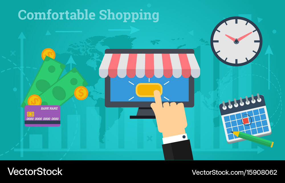 Business banner - comfortable shopping Royalty Free Vector