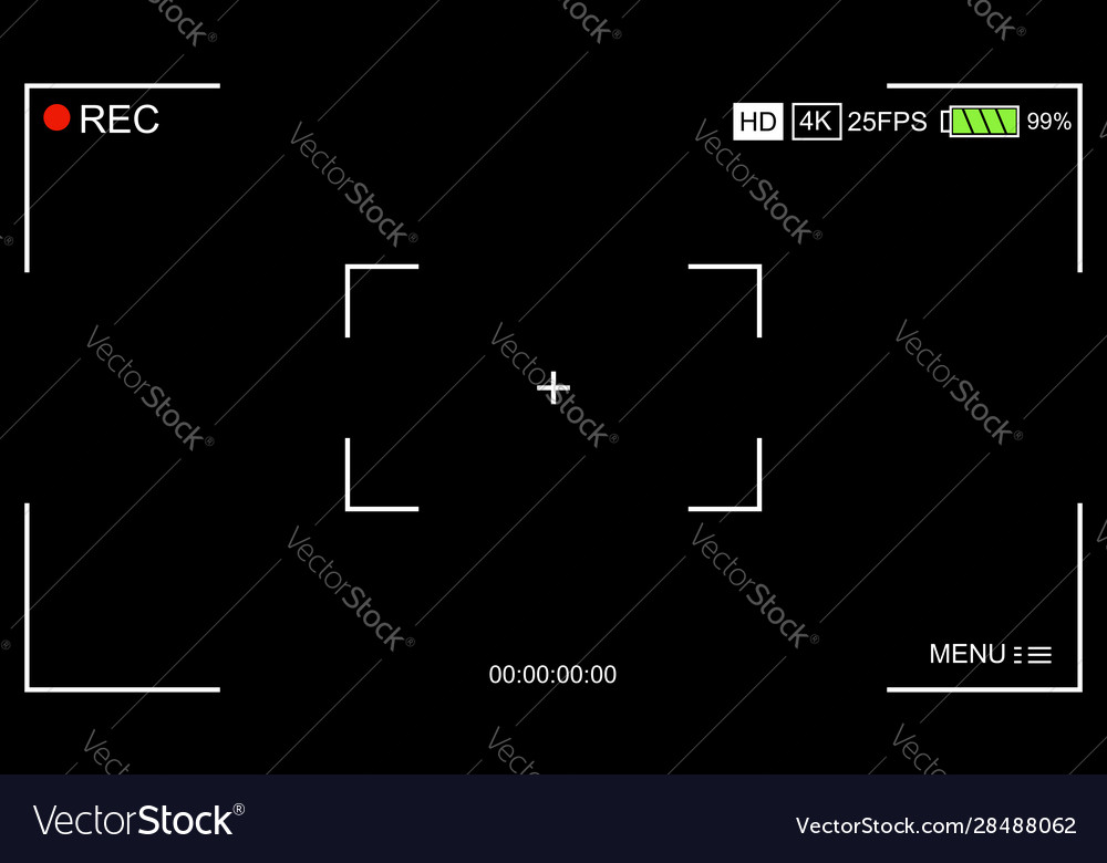 Camera viewfinder template focusing screen camera Vector Image Camera viewfinder template focusing screen camera Vector Image