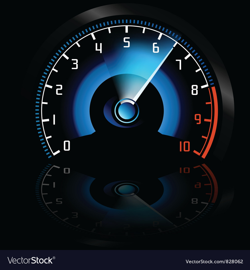 Colorful Speedometer Reflection Royalty Free Vector Image