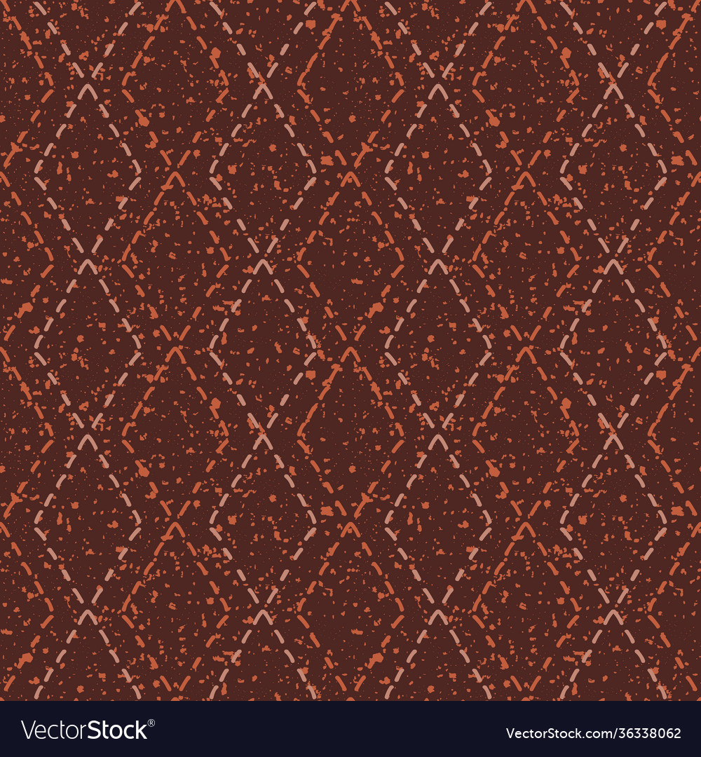Diamond stitch effect seamless pattern Royalty Free Vector