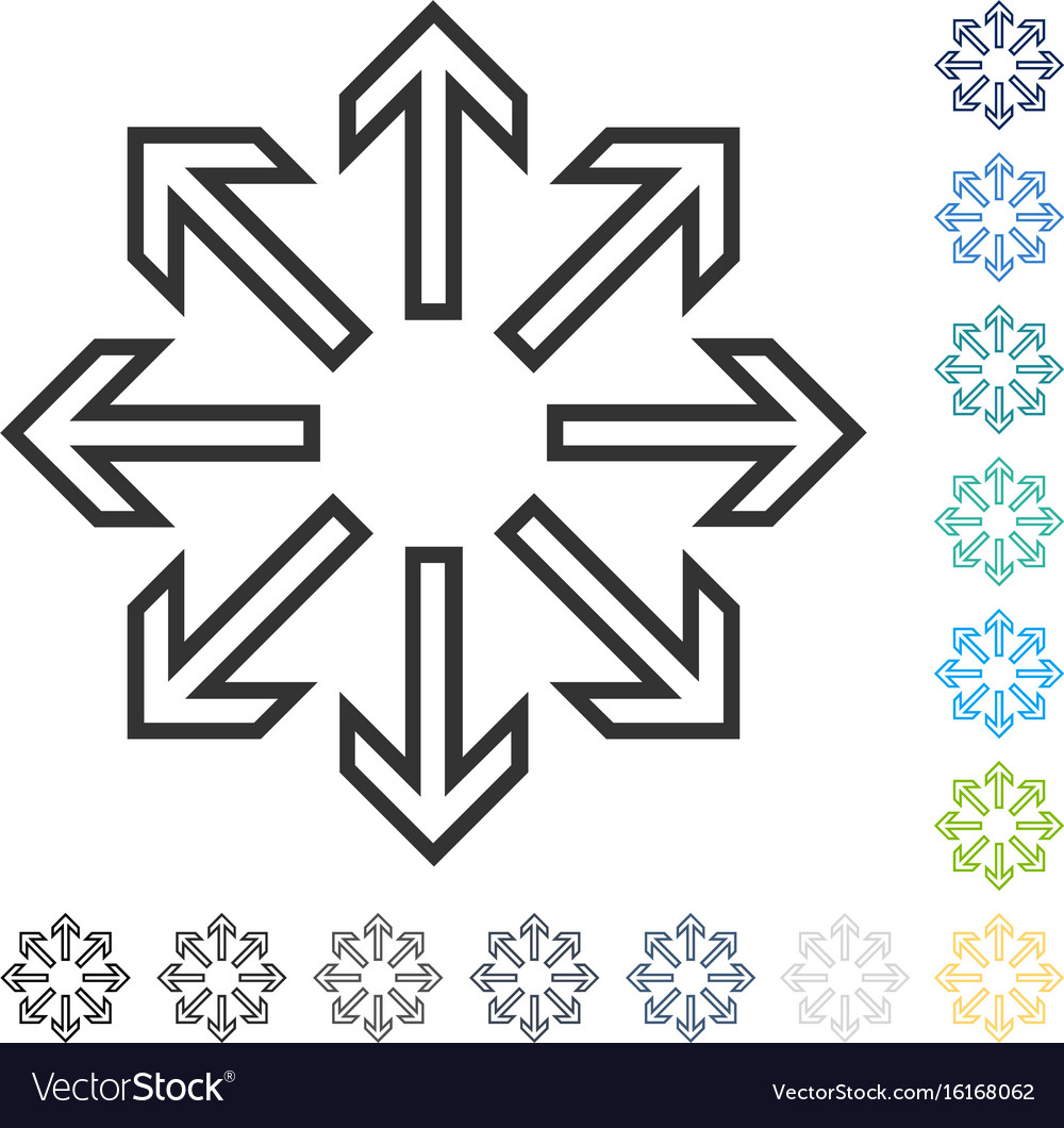 Explode arrows icon Royalty Free Vector Image - VectorStock