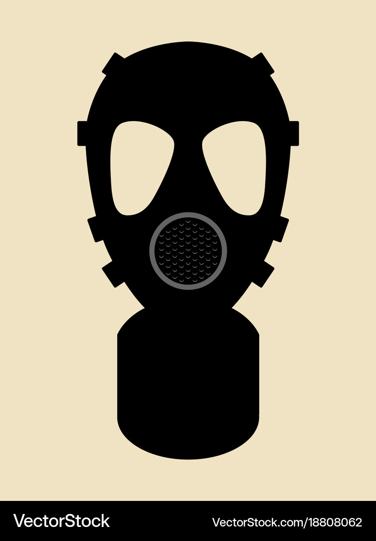 Gas mask pictogram Royalty Free Vector Image - VectorStock
