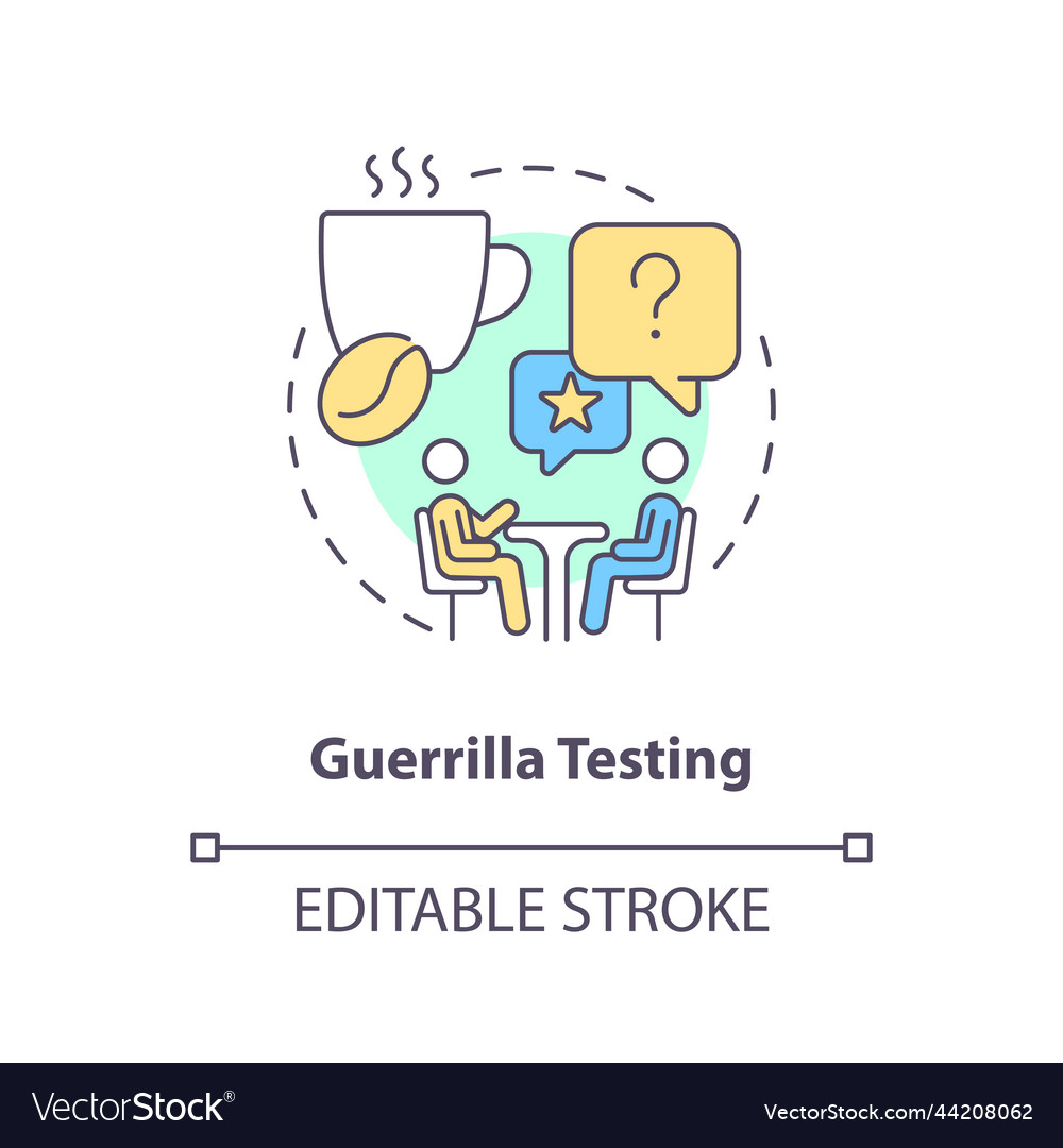 Guerrilla testing concept icon Royalty Free Vector Image Guerrilla testing concept icon Royalty Free Vector Image