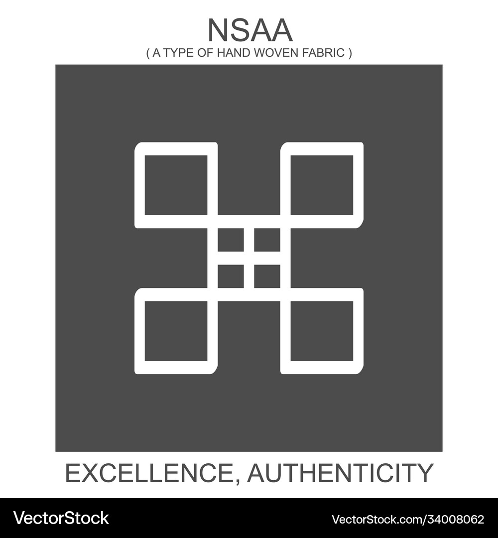 Icon with african adinkra symbol nsaa Royalty Free Vector