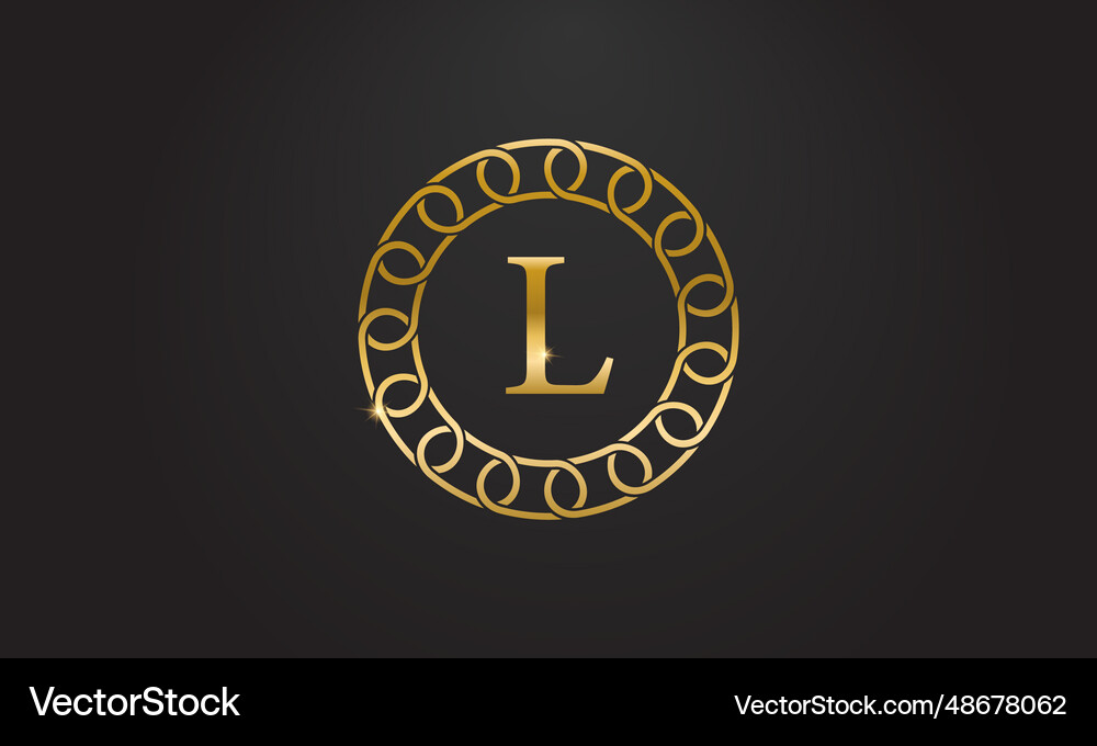 Luxury logo design letter l icon template Vector Image