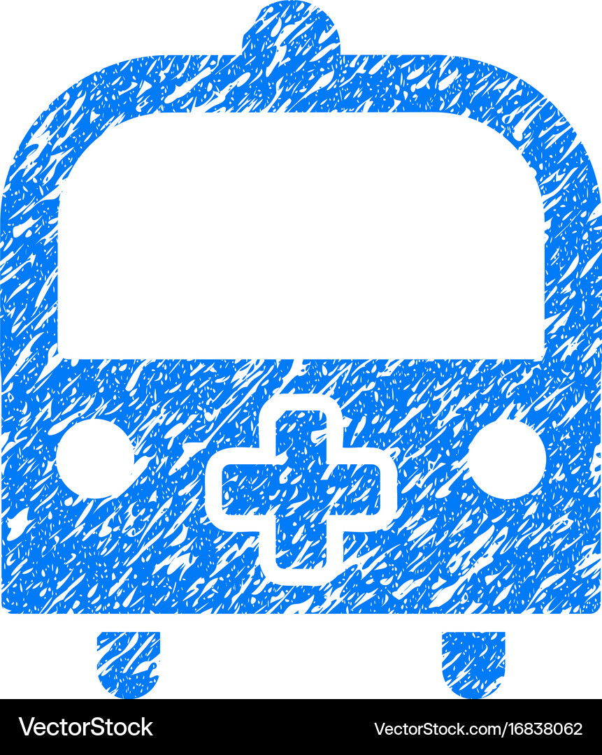 Medical bus grunge icon Royalty Free Vector Image