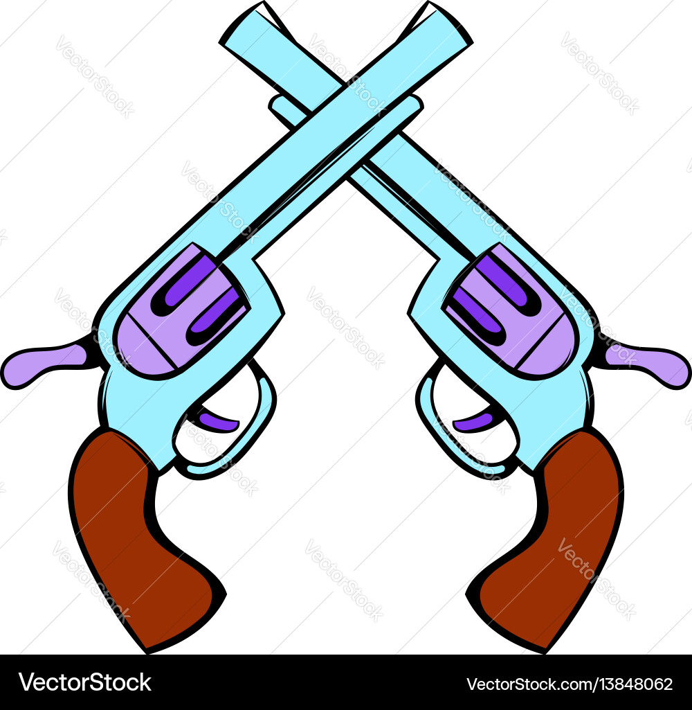 Old revolvers icon icon cartoon Royalty Free Vector Image