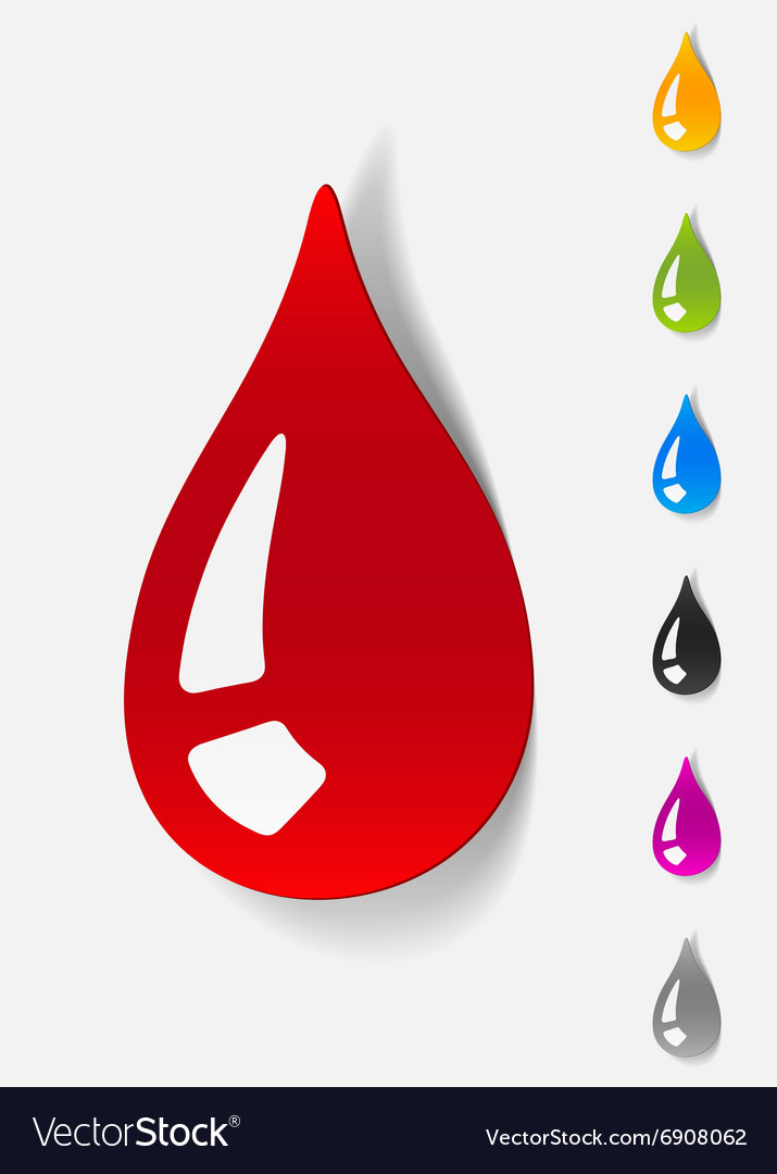 Realistic design element drop Royalty Free Vector Image