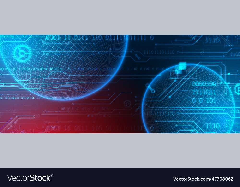 Sphere theme digital technology background Vector Image