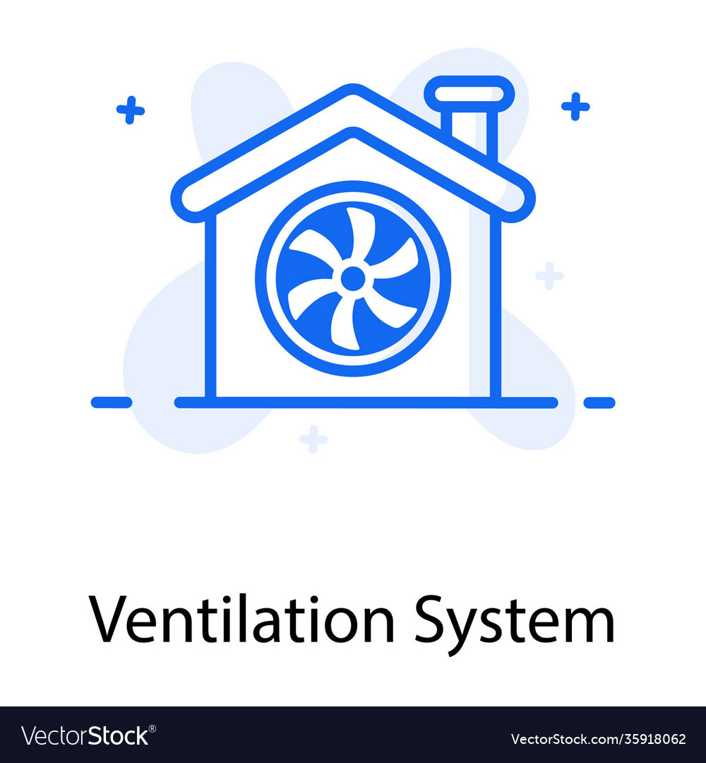 Ventilation system Royalty Free Vector Image - VectorStock