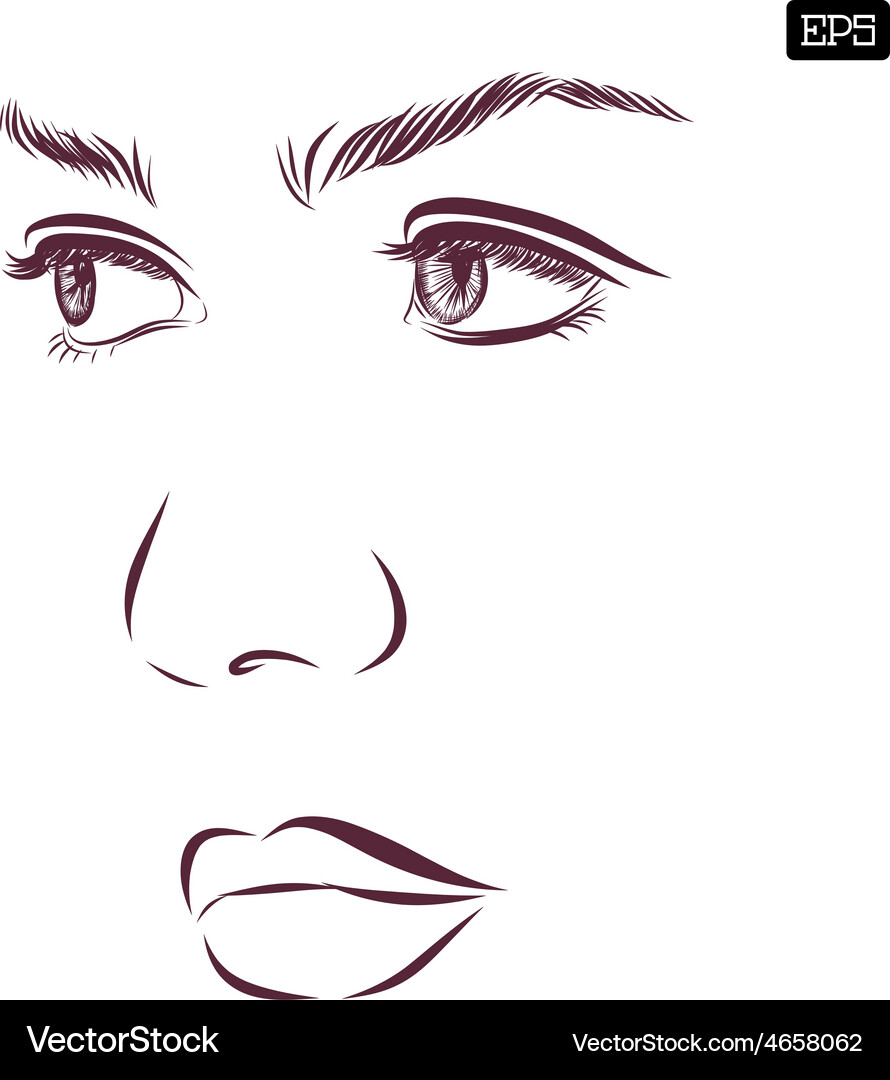 Woman portrait on a background Royalty Free Vector Image