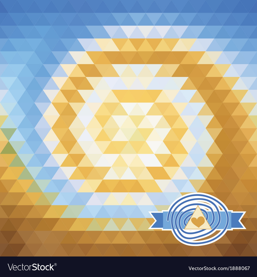 Background with triangles vortex Royalty Free Vector Image