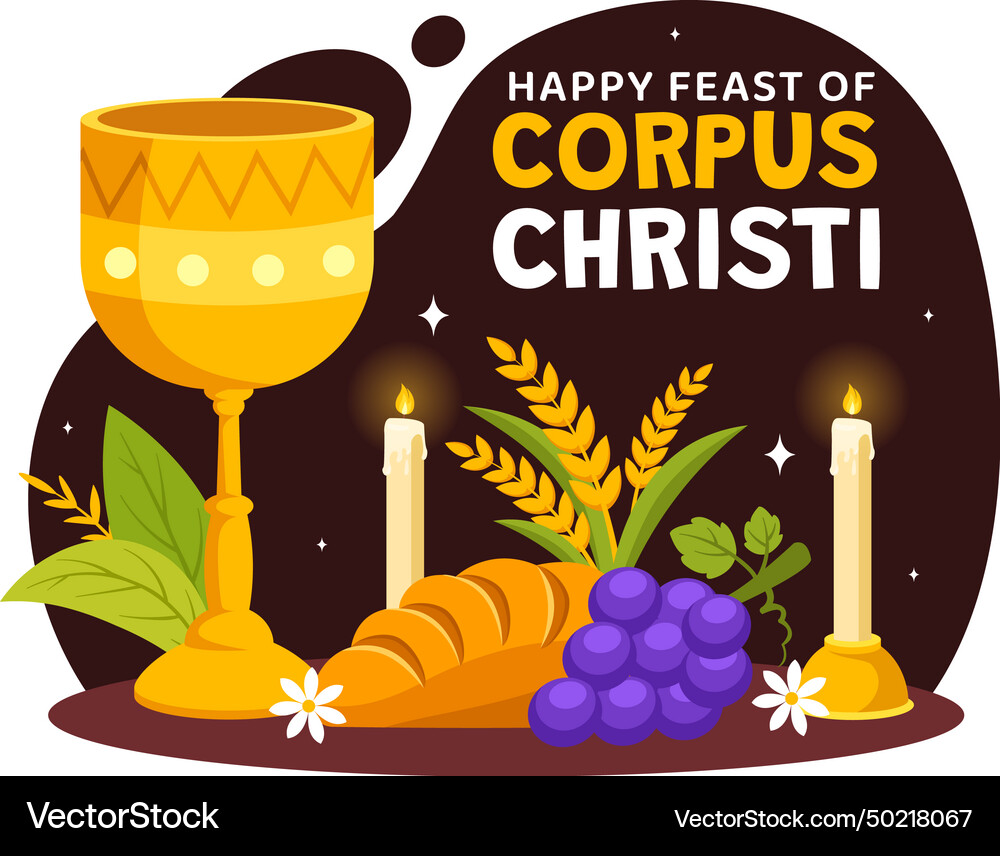 Corpus christi catholic religious with feast day Vector Image
