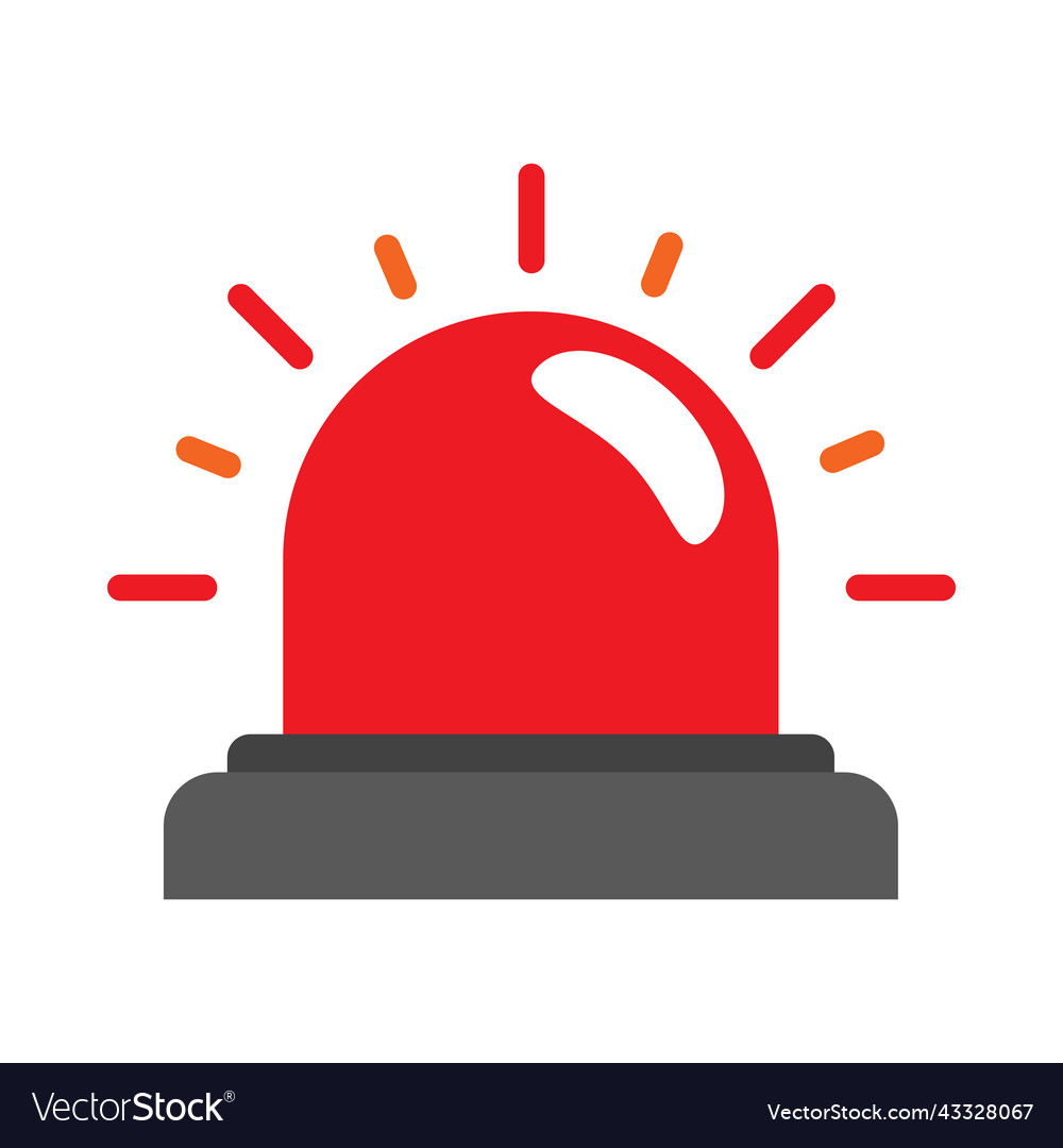 Emergency siren icon flat style dept Royalty Free Vector Emergency siren icon flat style dept Royalty Free Vector