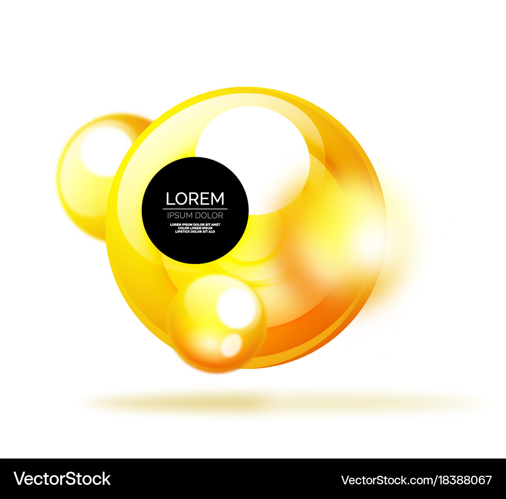 Glass bubble banner template Royalty Free Vector Image
