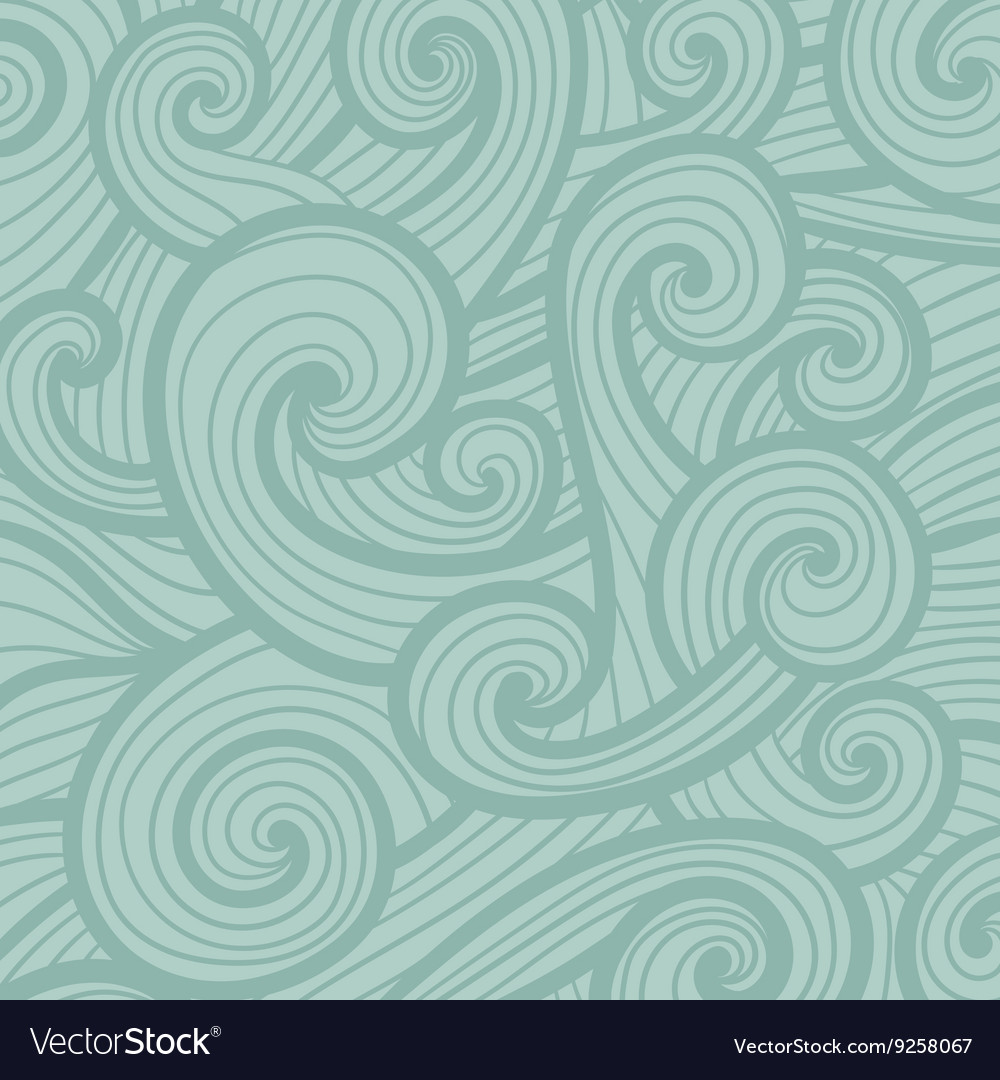 Hand drawn wave pattern Royalty Free Vector Image