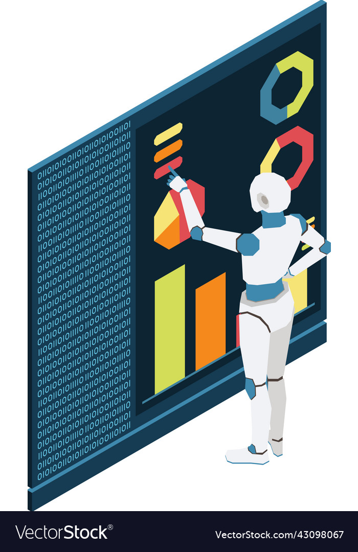 Isometric artificial intelligence Royalty Free Vector Image Isometric artificial intelligence Royalty Free Vector Image