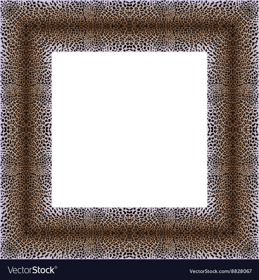 Leopard Decorative Frame Royalty Free Vector Image
