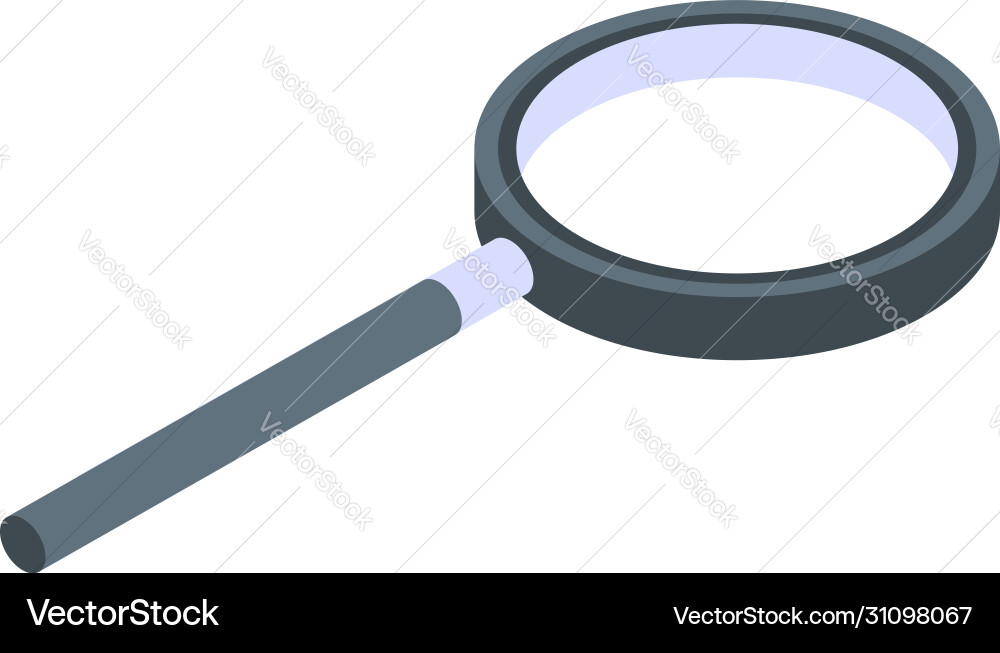 Medical magnifier icon isometric style Royalty Free Vector