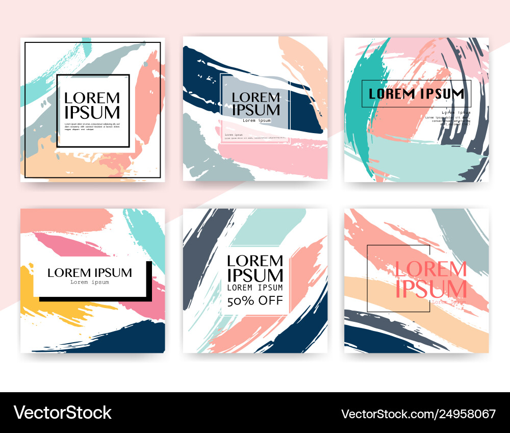 Modern square banner design for social media Vector Image