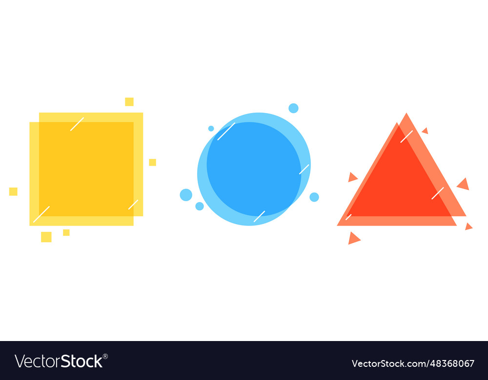 Set of colorful 3d geometric basic shapes Vector Image