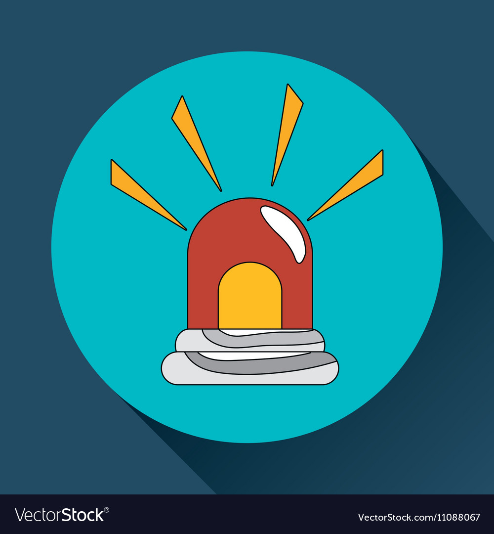 Siren alarm device Royalty Free Vector Image - VectorStock