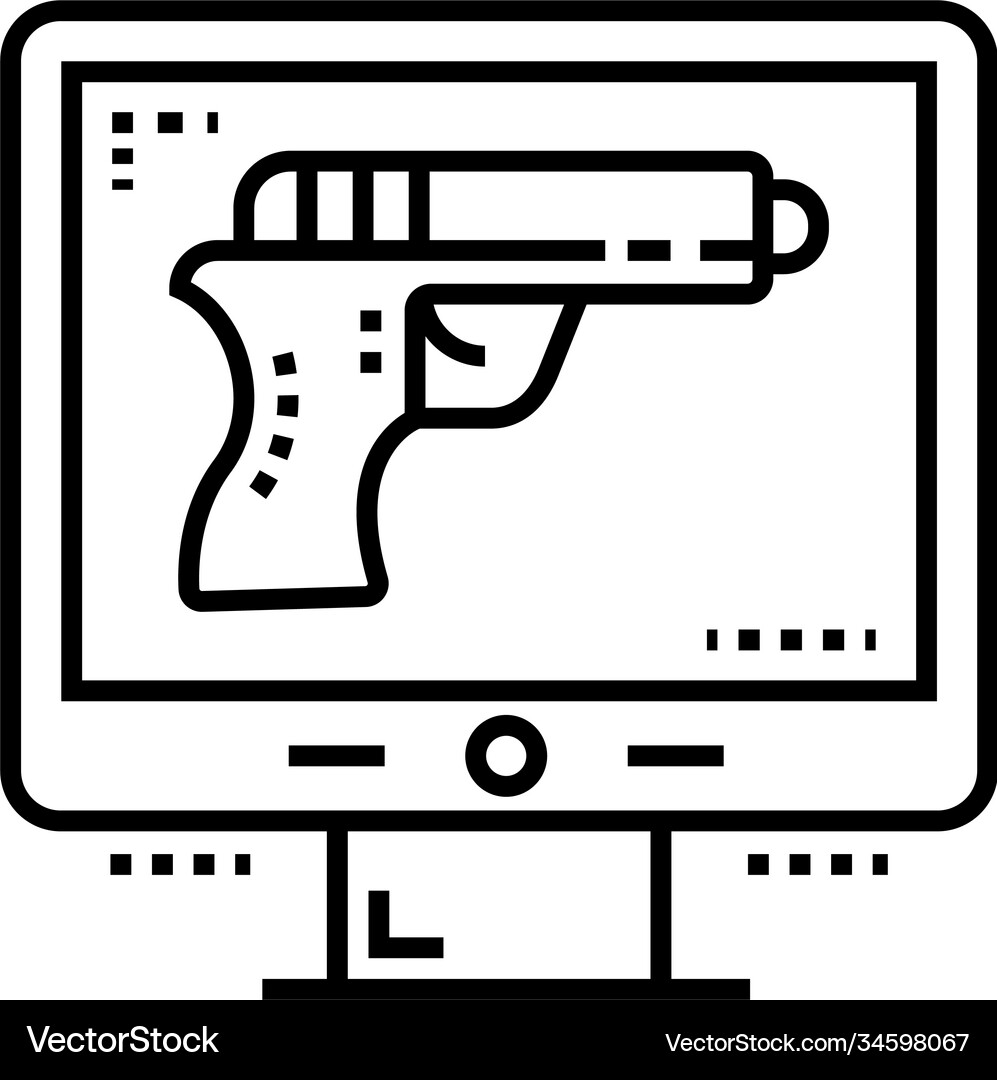 Weapon monitoring Royalty Free Vector Image - VectorStock