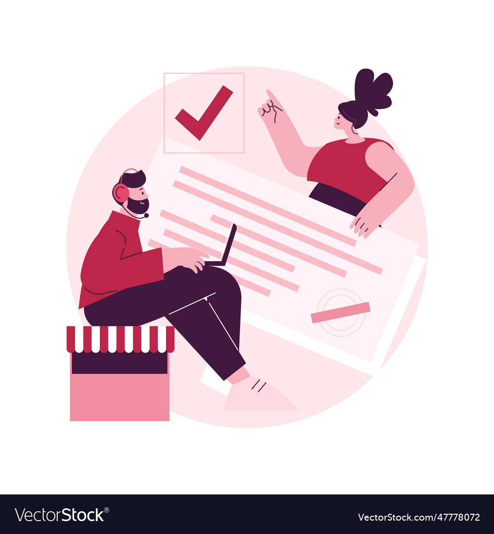 Acknowledgment received abstract concept Vector Image