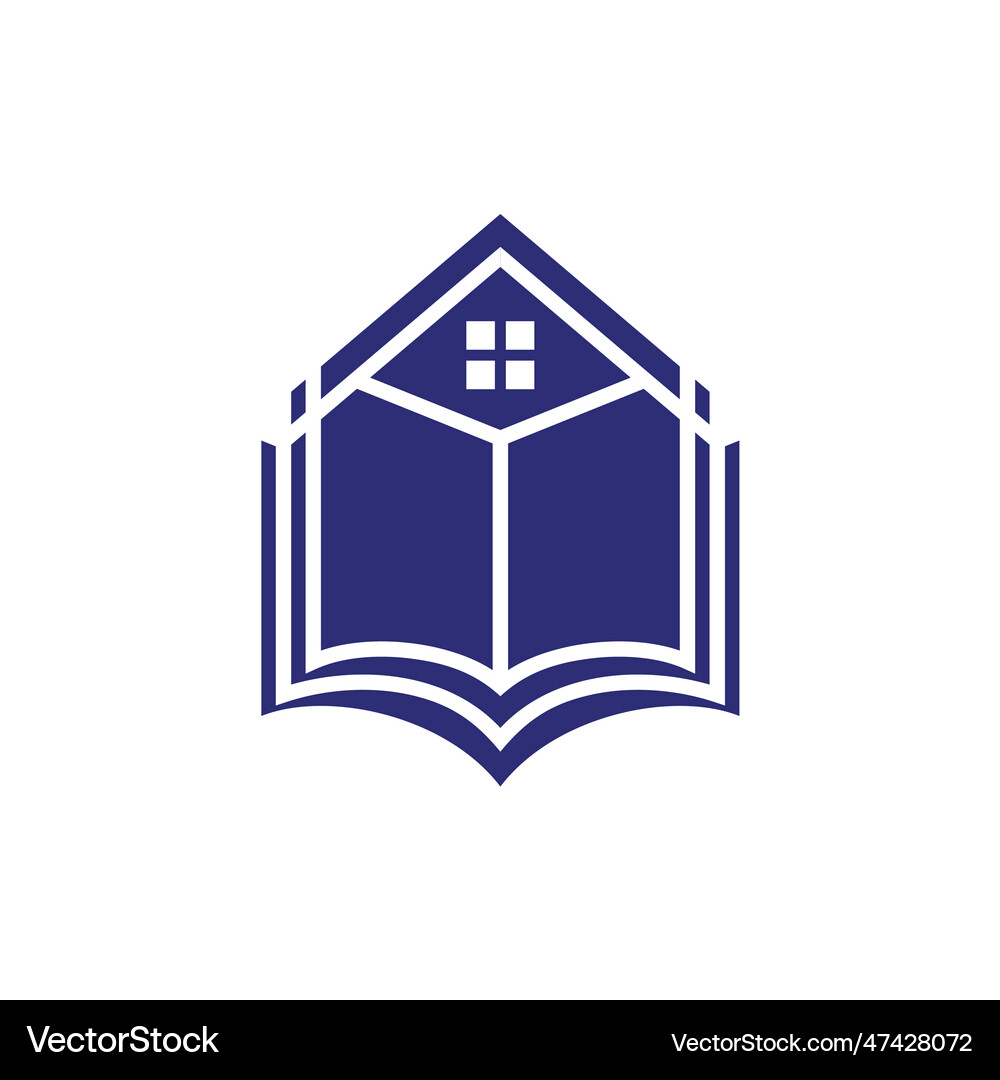 Book and home logo design concept modern Vector Image