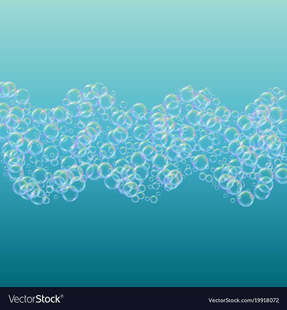 Cleaning foam on gradient background Royalty Free Vector