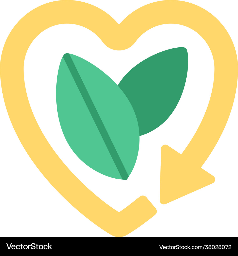 Eco friendly product label flat color icon Vector Image