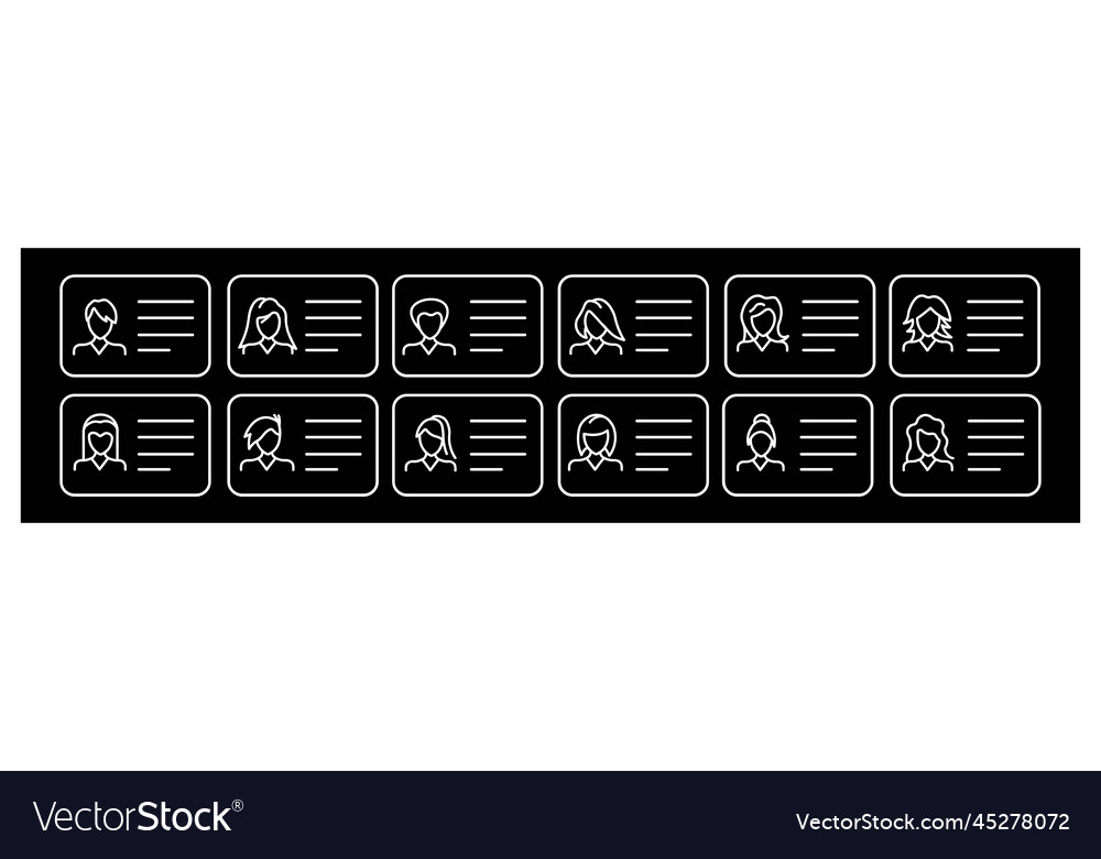 Id card icon set Royalty Free Vector Image - VectorStock Id card icon set Royalty Free Vector Image - VectorStock