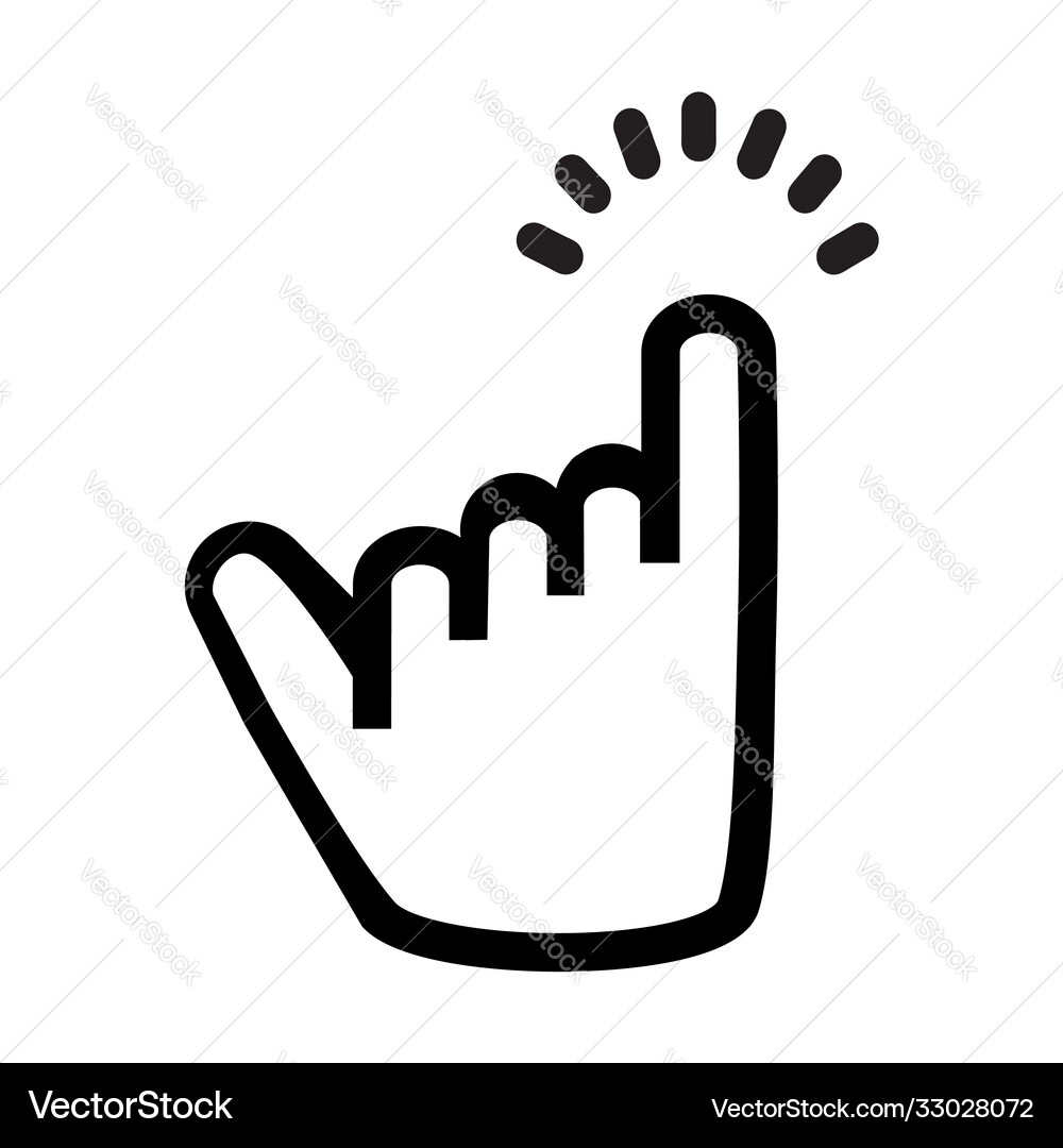 Little finger line icon promise Royalty Free Vector Image