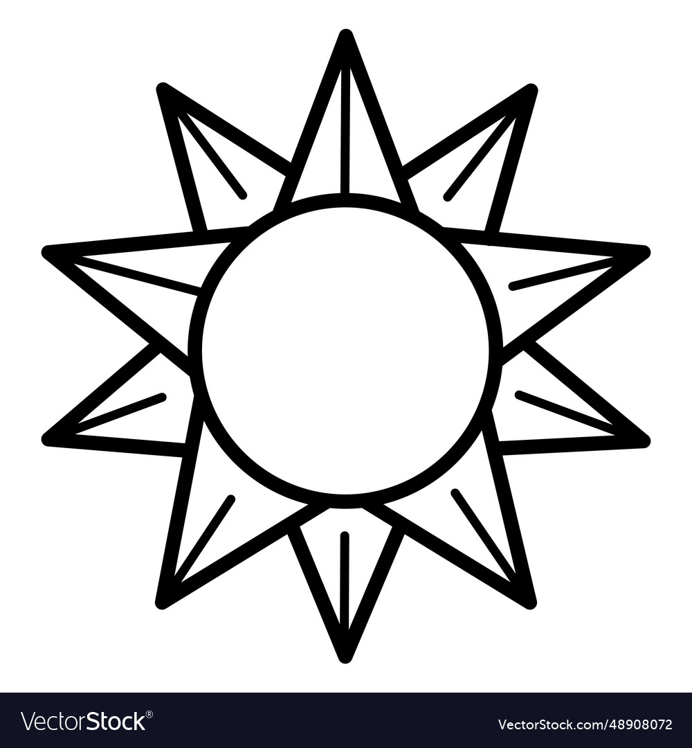 Magic sun stroke Royalty Free Vector Image - VectorStock