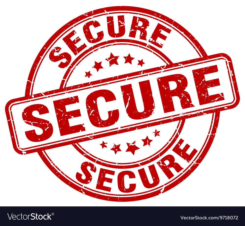 Secure stamp Royalty Free Vector Image - VectorStock