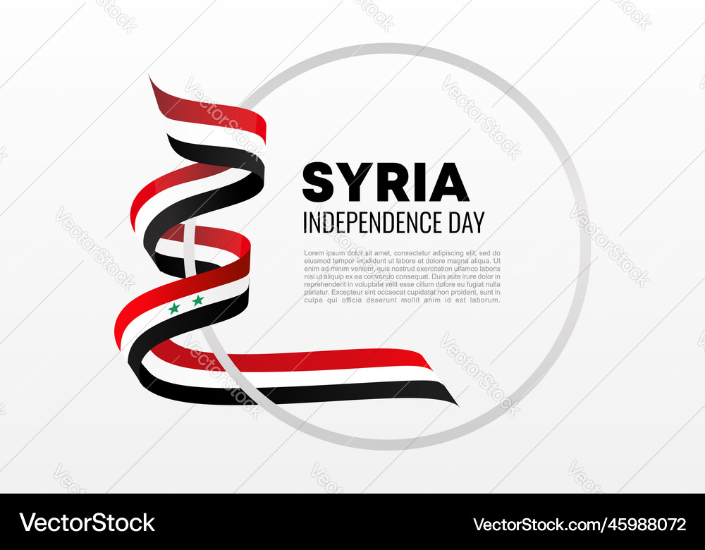 Syria independence day background banner poster Vector Image