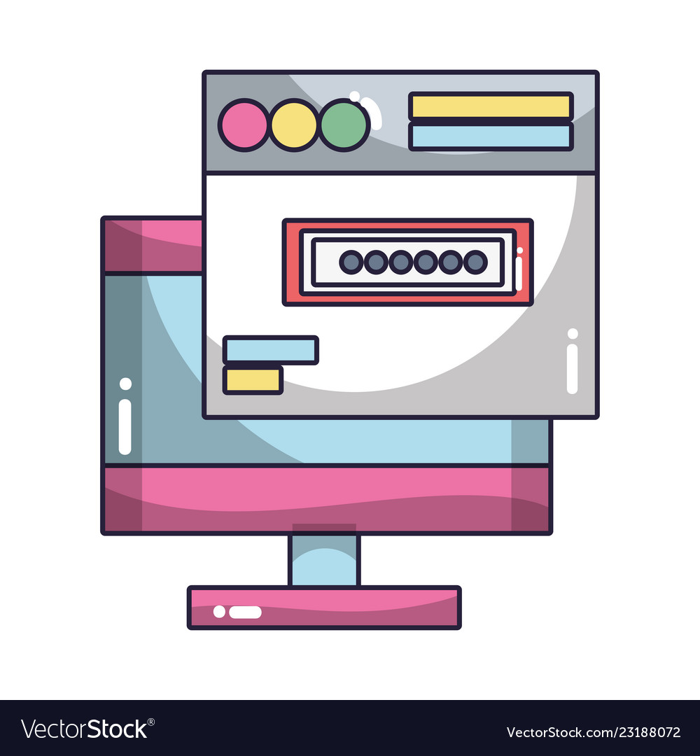 Technology computing cartoon Royalty Free Vector Image