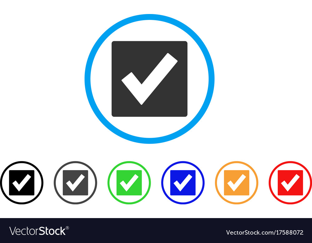 Valid rounded icon Royalty Free Vector Image - VectorStock