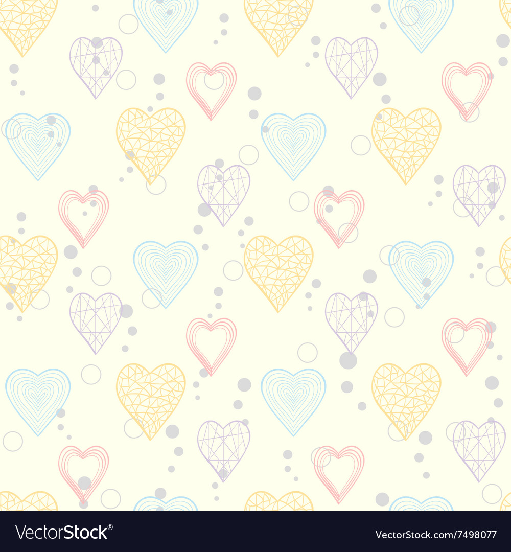 Abstract hearts pattern Royalty Free Vector Image