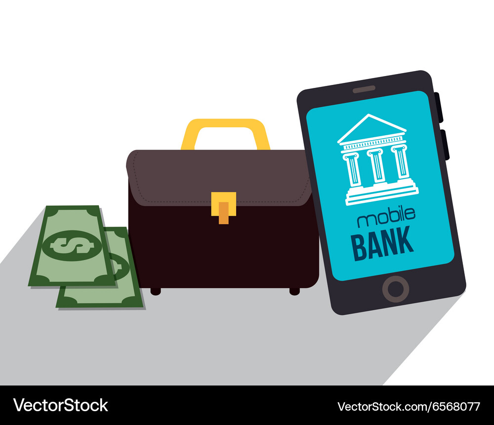 Bank money and online payment Royalty Free Vector Image