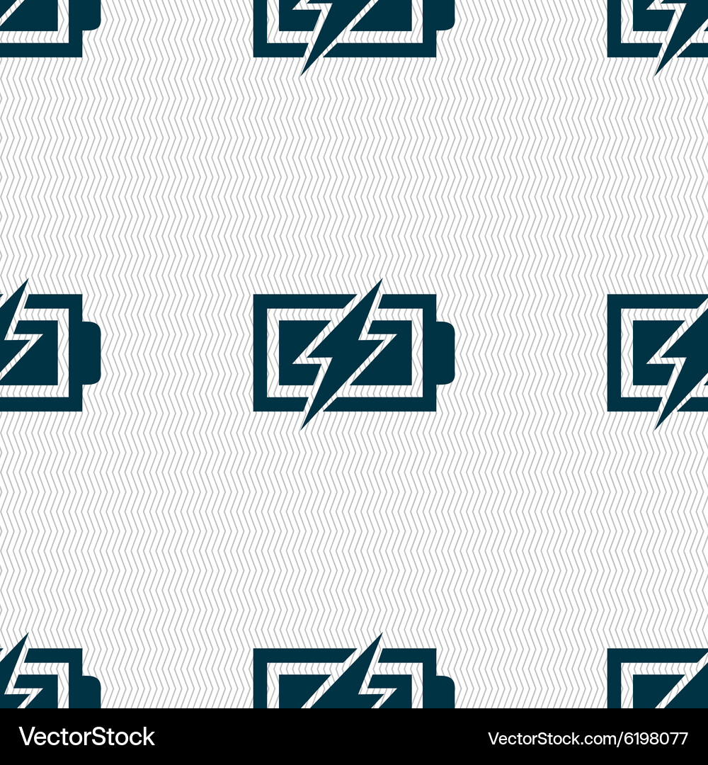 Battery charging sign icon lightning symbol Vector Image