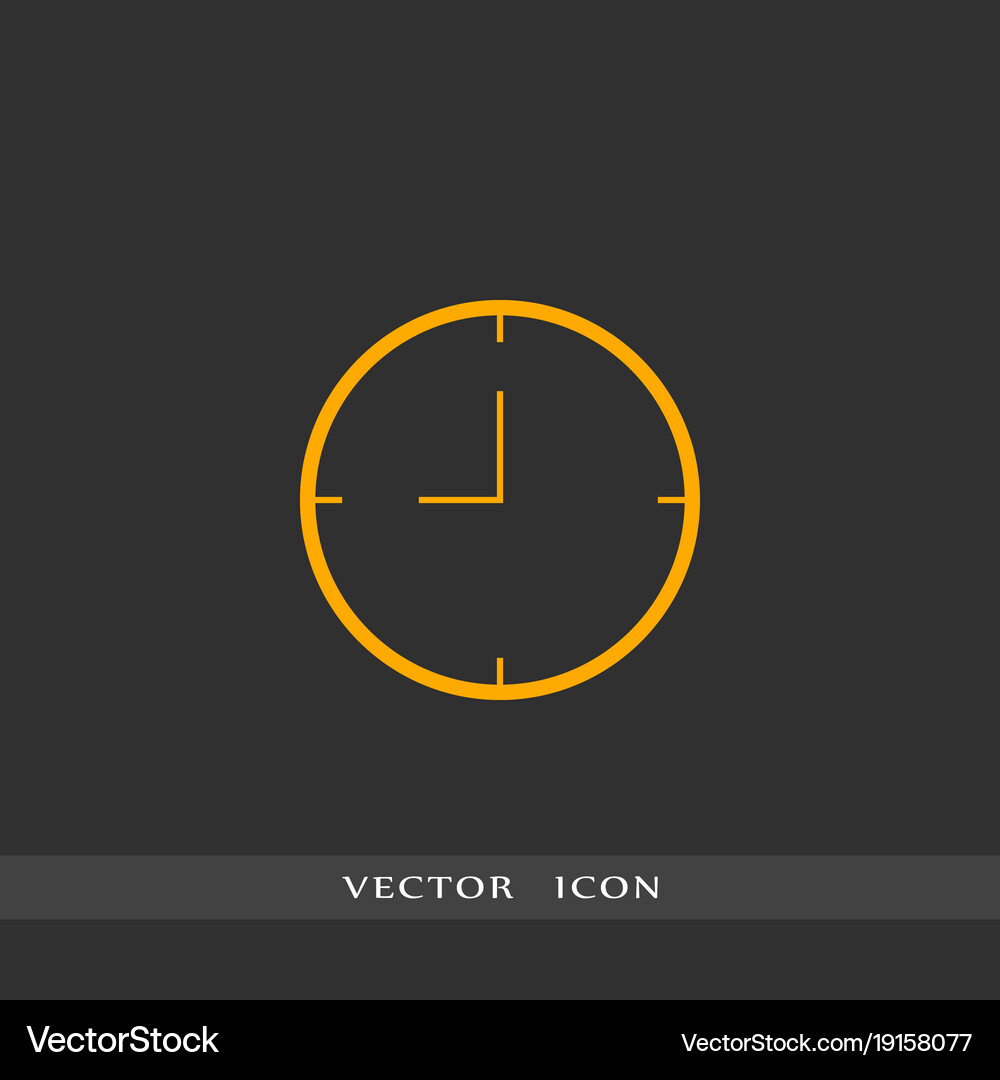 Clock icon simple Royalty Free Vector Image - VectorStock