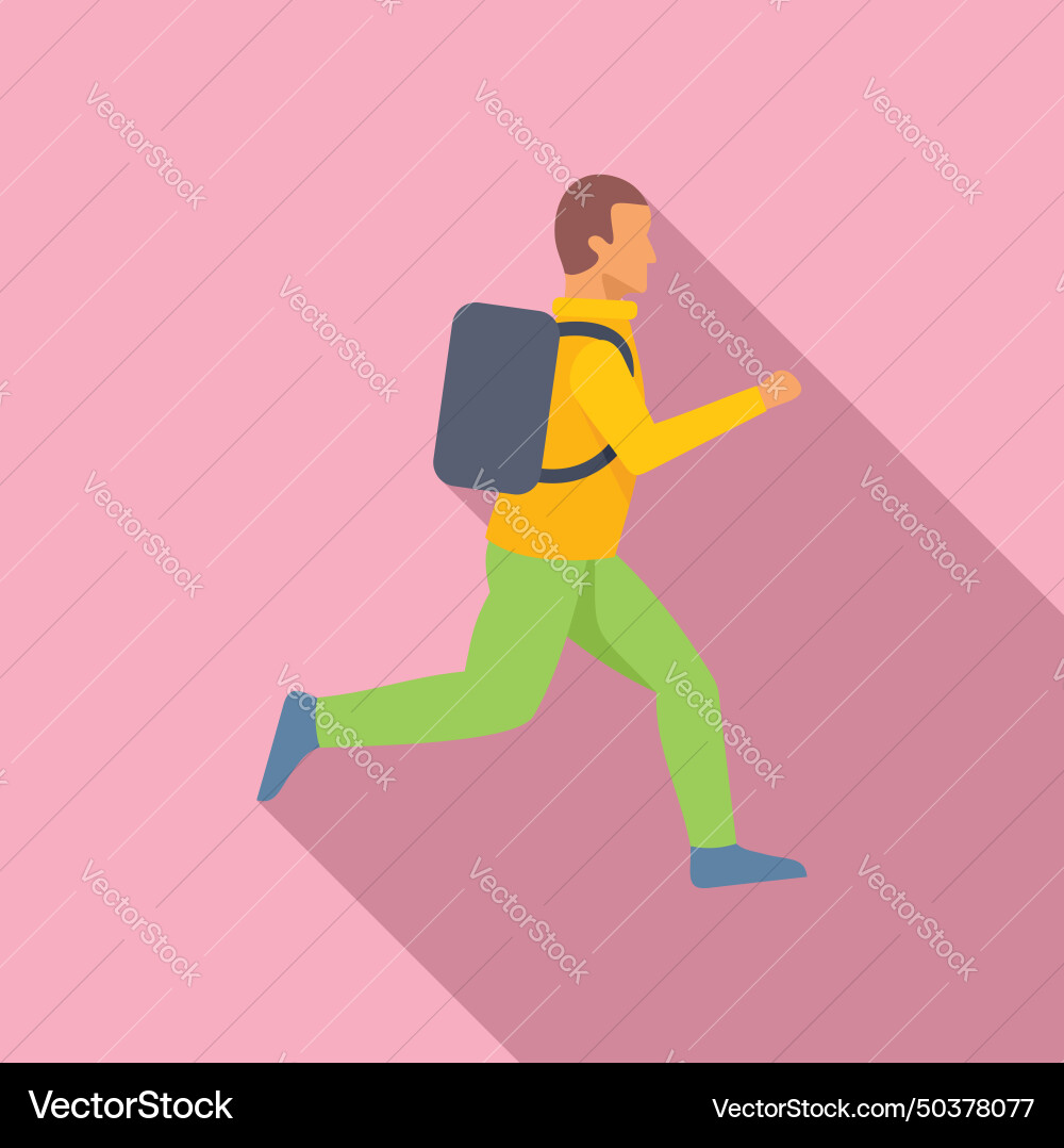 Fast courier delivery icon flat food Royalty Free Vector