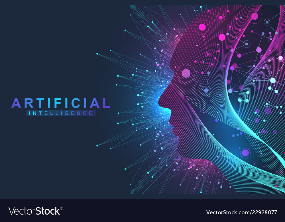 Futuristic artificial intelligence and machine Vector Image